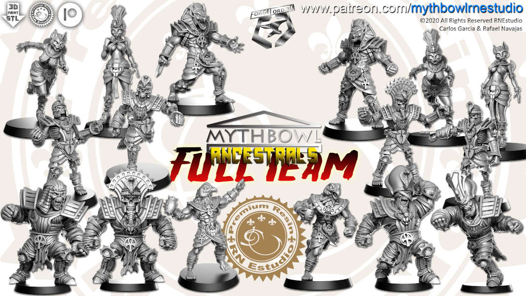 Mythicbowl Ancestrals Team - ForgeLord.3D Fantasy Miniatures