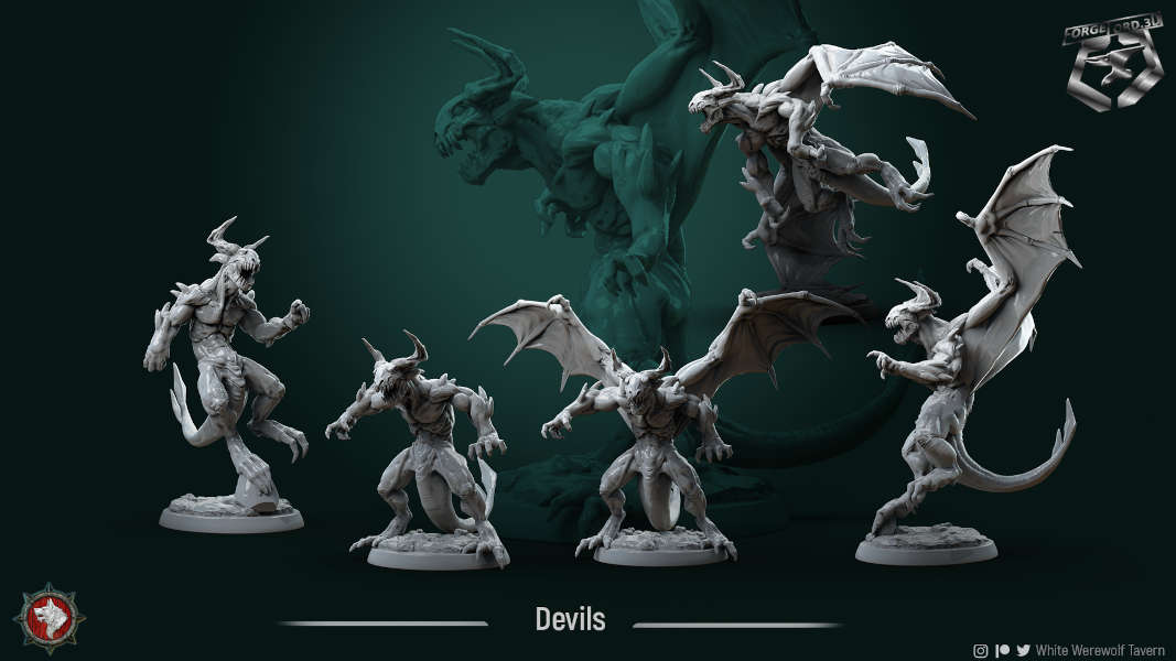 Devils, 32mm - ForgeLord.3D Fantasy Miniatures