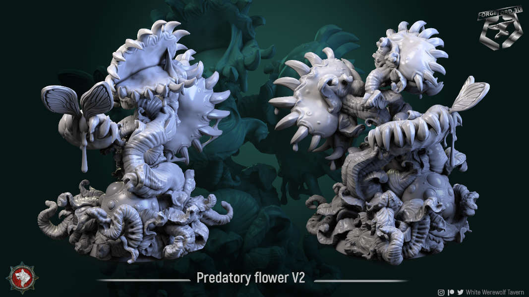 Predatory flower V2 - ForgeLord.3D Fantasy Miniatures
