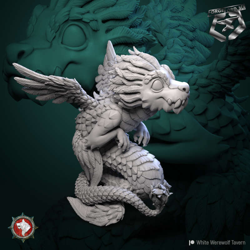 Little dragon, 32mm - ForgeLord.3D Fantasy Miniatures