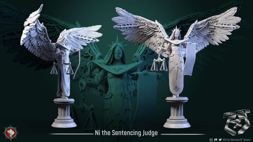 Ni the Sentencing Judge, statue 75mm - ForgeLord.3D Fantasy Miniatures