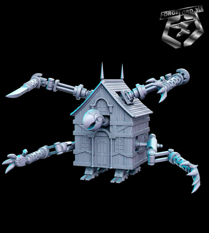 Clockwork Birdhouse Mimic - ForgeLord.3D Fantasy Miniatures