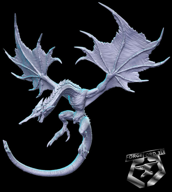 Cerulean Dragon – ForgeLord.3D Fantasy Miniatures