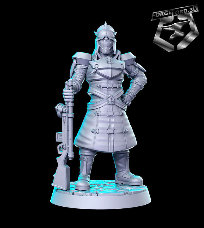 Cerberus Officer - ForgeLord.3D Fantasy Miniatures