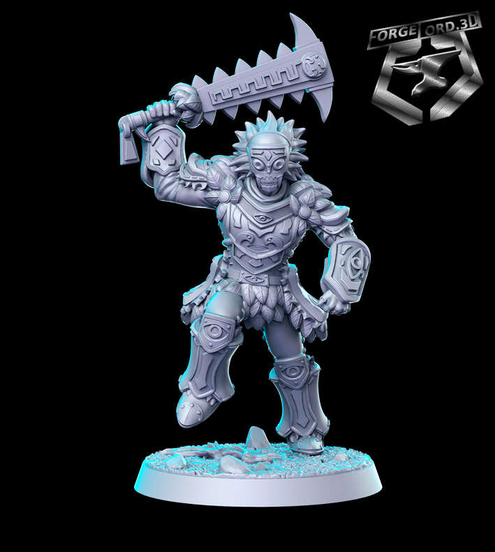 Forest Warrior - ForgeLord.3D Fantasy Miniatures