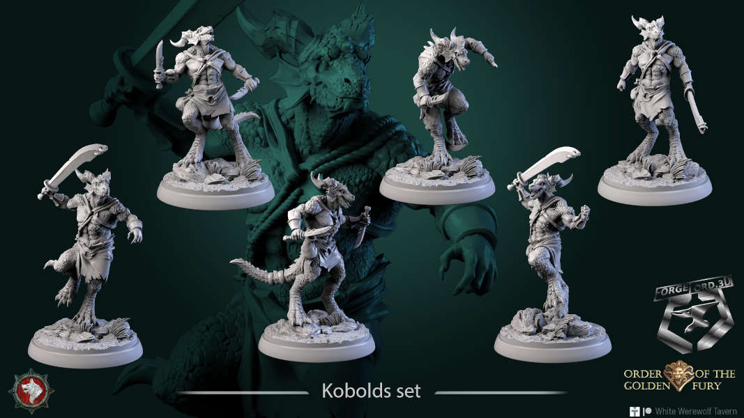 Kobold set, 32mm - ForgeLord.3D Fantasy Miniatures