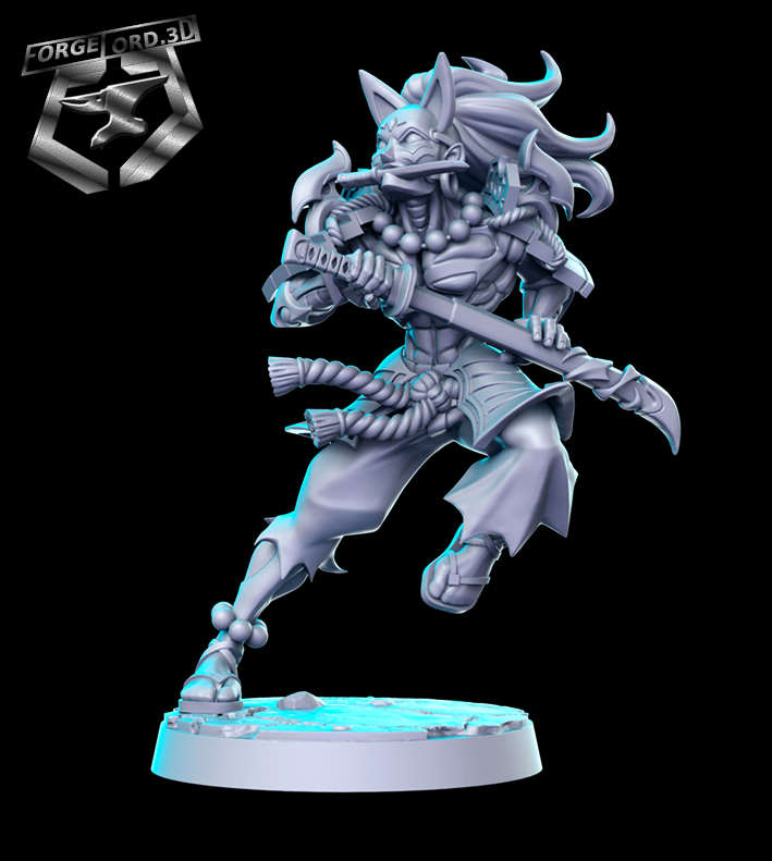 Oni Samurai - ForgeLord.3D Fantasy Miniatures