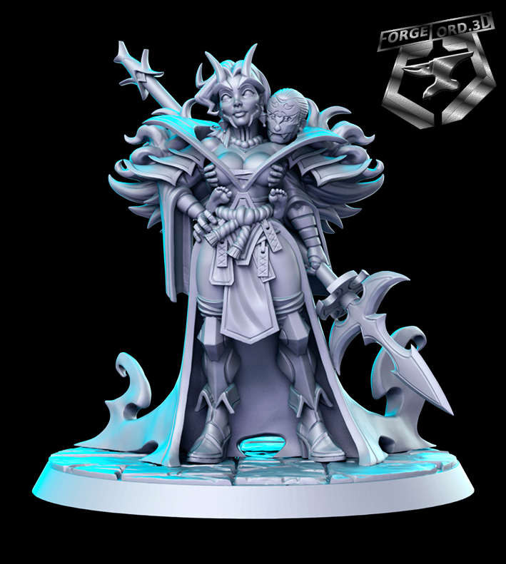 Oni Sorceress - ForgeLord.3D Fantasy Miniatures