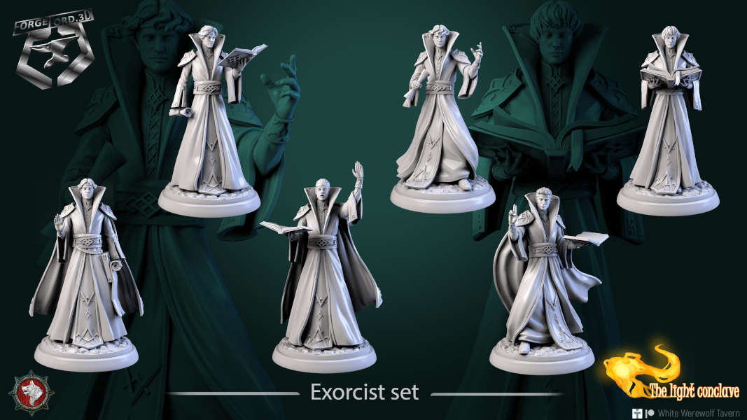 Exorcist set, 32mm - ForgeLord.3D Fantasy Miniatures