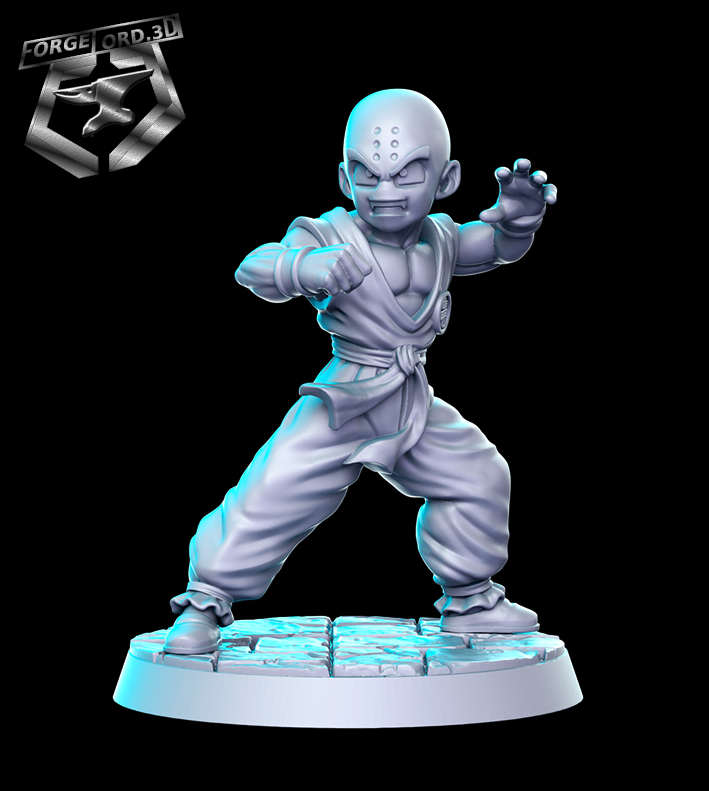 Krillin, statue 75mm - ForgeLord.3D Fantasy Miniatures