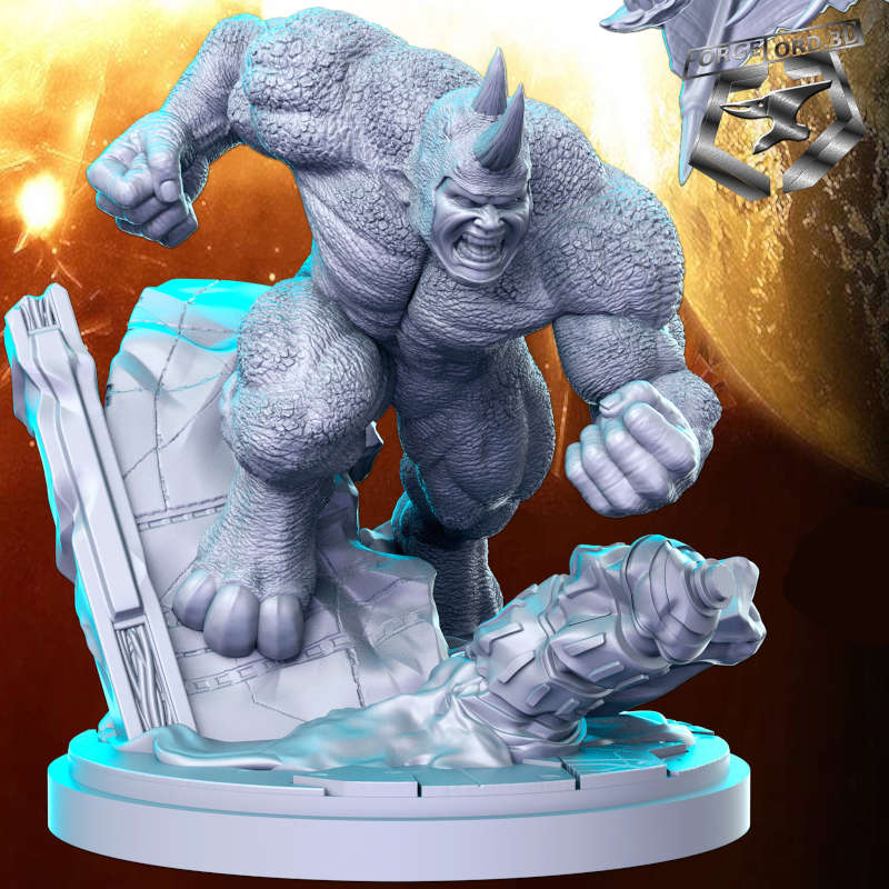 Rhino, Statue 75mm - ForgeLord.3D Fantasy Miniatures