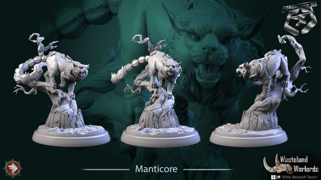 Manticore, 32mm - ForgeLord.3D Fantasy Miniatures