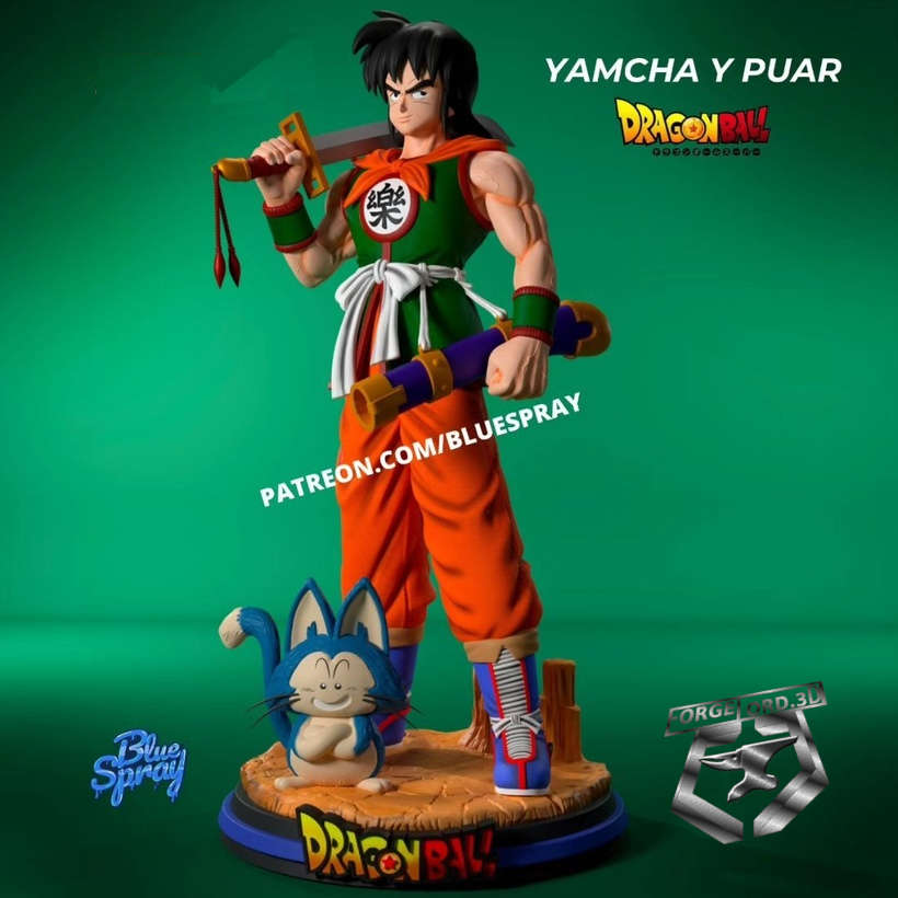 Yamcha & Puar, statue 1/10 - ForgeLord.3D Fantasy Miniatures