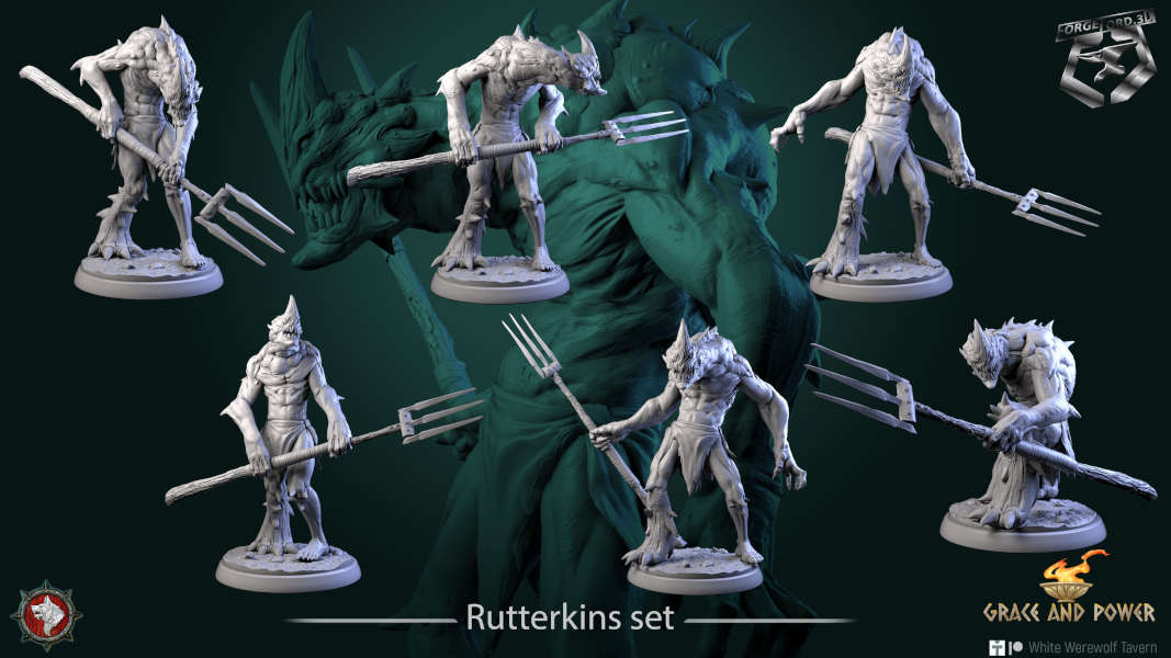 Rutterkins set, 32mm - ForgeLord.3D Fantasy Miniatures