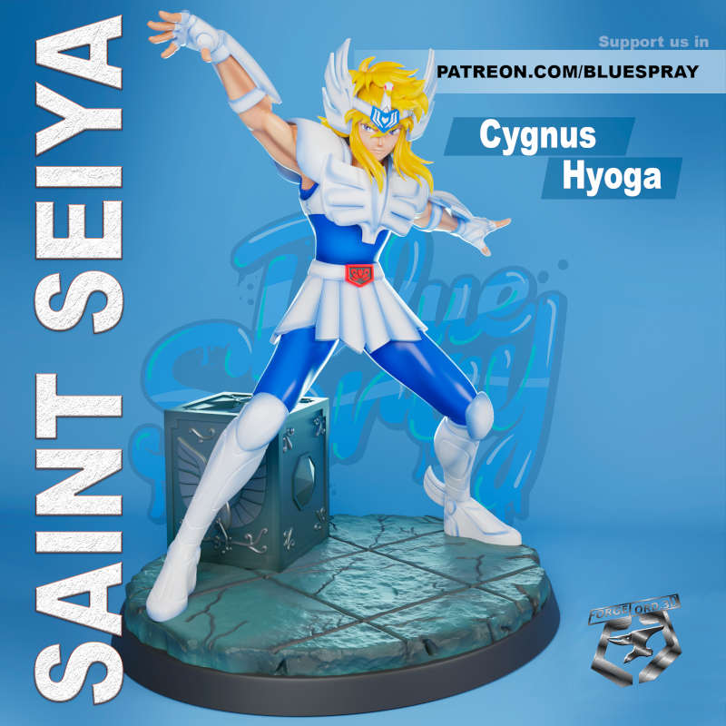 Cygnus Hyoga, statue 1/10 - ForgeLord.3D Fantasy Miniatures