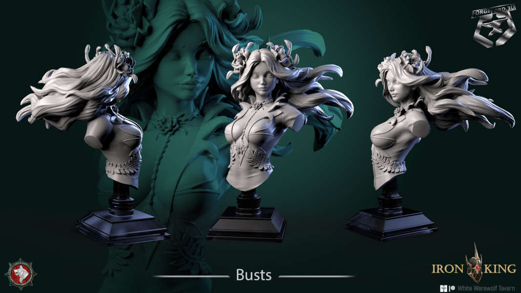 Chjao, bust 75mm - ForgeLord.3D Fantasy Miniatures