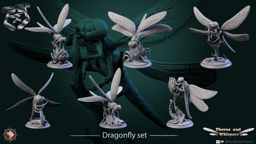 Dragonfly set, 32mm - ForgeLord.3D Fantasy Miniatures