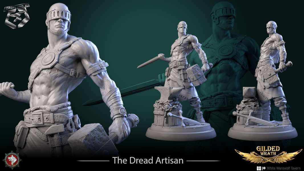 The Dread Artisan, statue 75mm - ForgeLord.3D Fantasy Miniatures