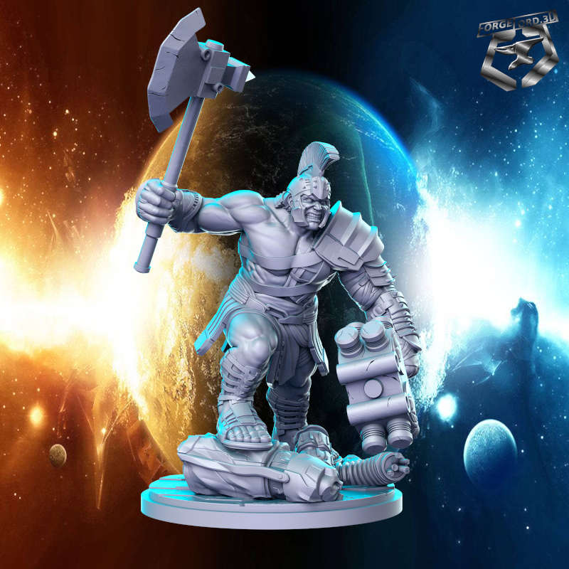 Hulk Gladiator pose 1, Statue 75mm - ForgeLord.3D Fantasy Miniatures