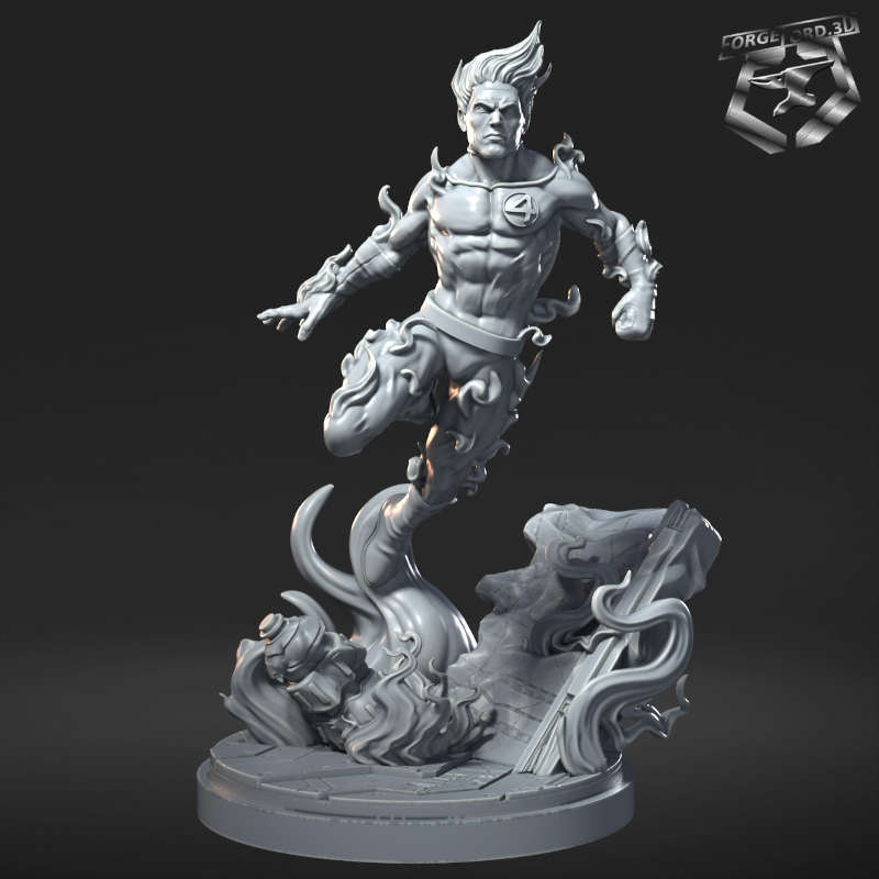 Human Torch - ForgeLord.3D Fantasy Miniatures